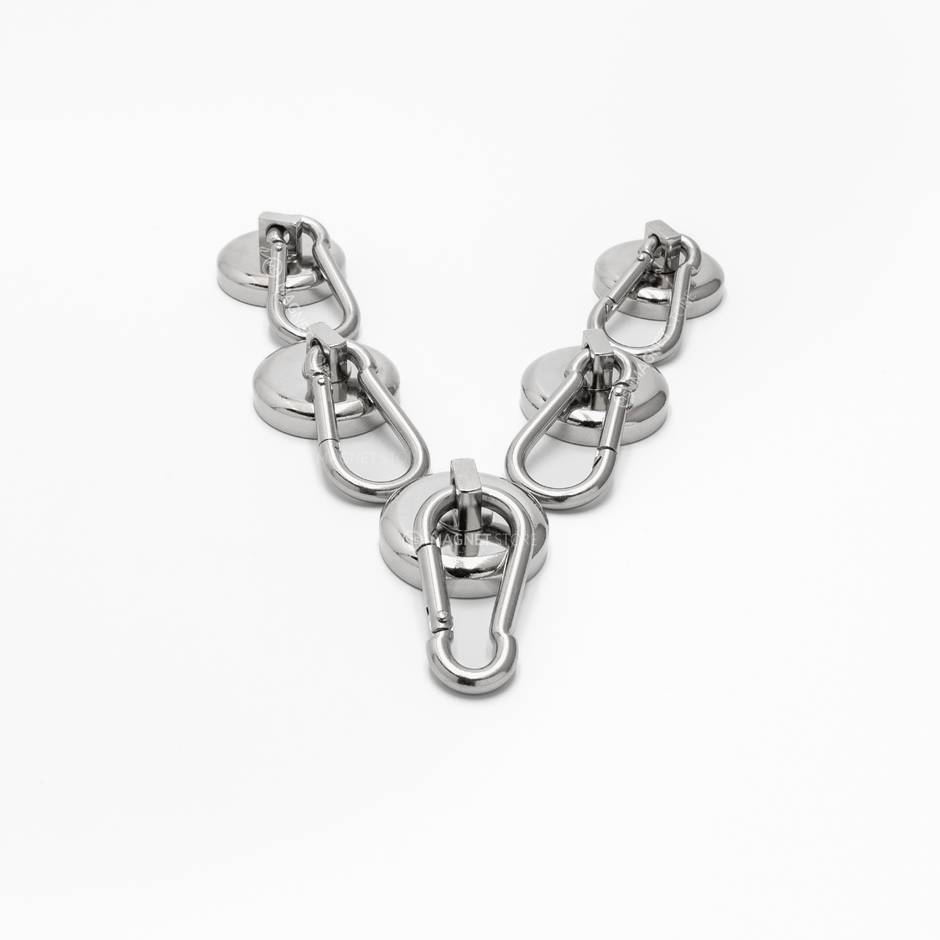 Neodymium Pot Magnet with Carabiner-Rotation – Magnet Store South Africa